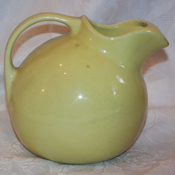 Dining | Vintage Pottery Retro Ball Shape Yellow Pitcher | Poshmark